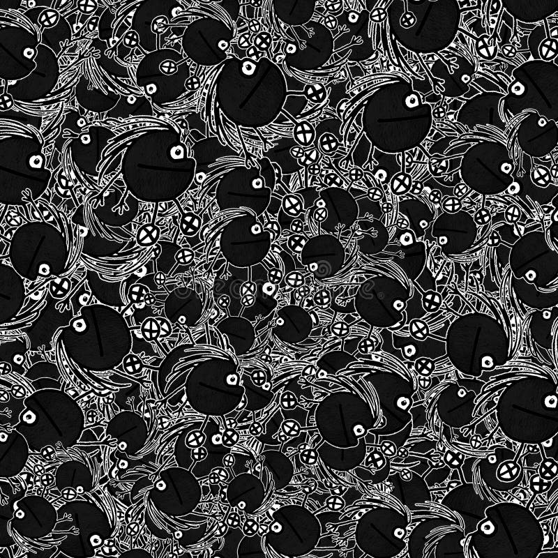 Cartoon Alien Snake Pencil Drawing Motif Pattern Stock Illustration ...