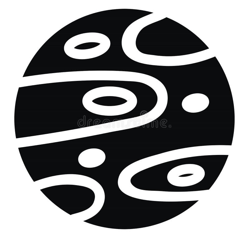 Black planet Saturn, icon stock vector. Illustration of icon - 259784391