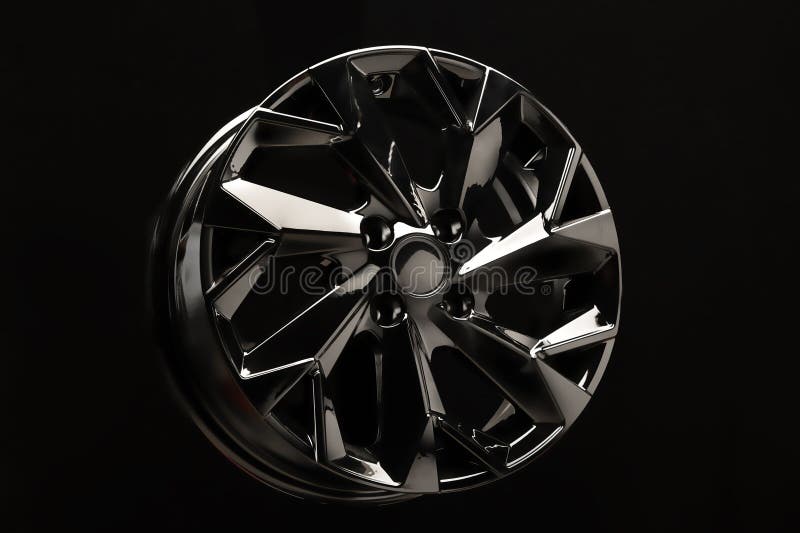 An Alloy Wheel Banner Fragment on a Black Background. Mockup for the ...