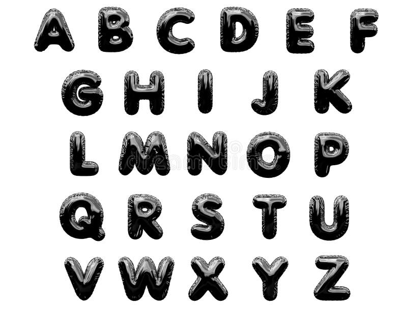 Black Alphabet Foil Balloon Stock Illustrations – 574 Black Alphabet ...