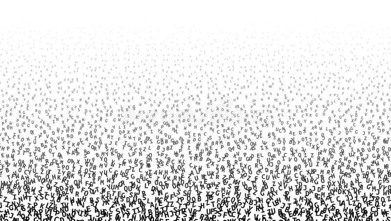 Black Alphabet Gradient On White Background Stock Vector - Illustration ...