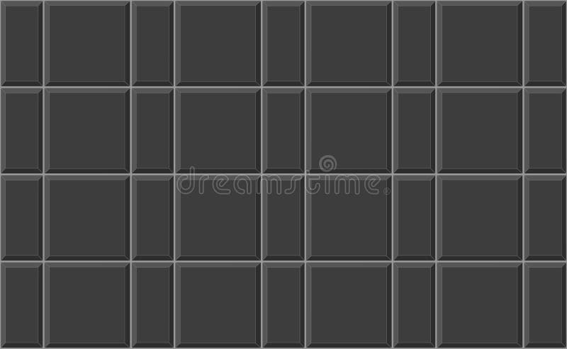 Black Alternating Tile Background. Stone or Ceramic Brick Wall Surface ...