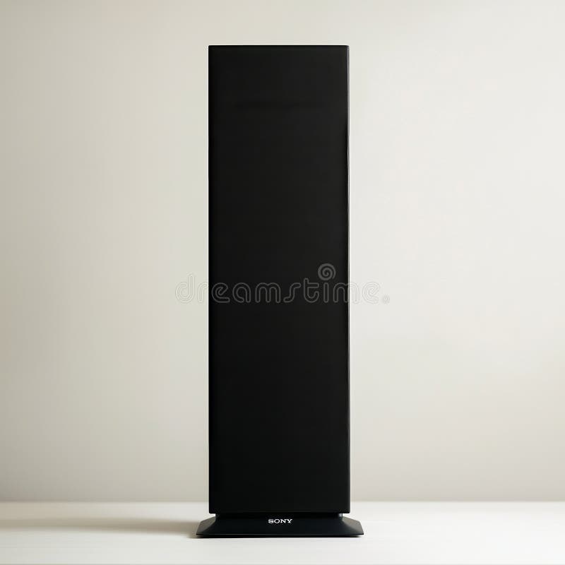 Black Aluminum Slim Rectangle SONY Speaker Stock Illustration ...
