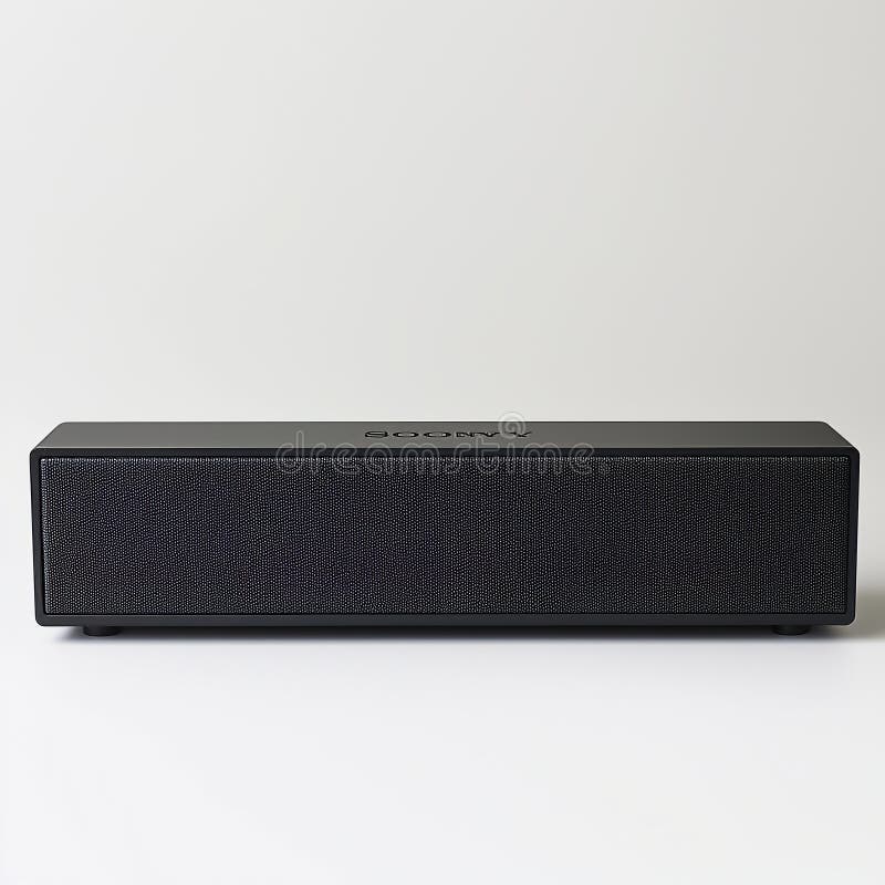 Black Aluminum Slim Rectangle SONY Speaker Stock Illustration ...