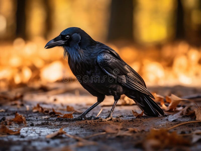 A black american crow stock illustration. Illustration of ground ...