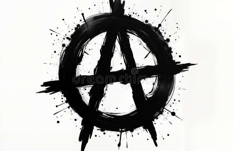 Black Anarchy Symbol on White Background. Symbolic Graphic Design ...