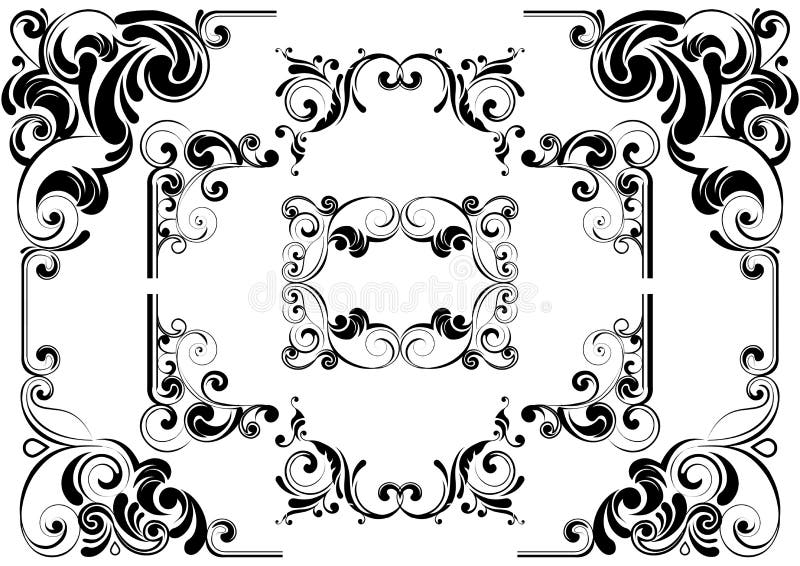 Corner scroll design stock vector. Illustration of angle - 8155843