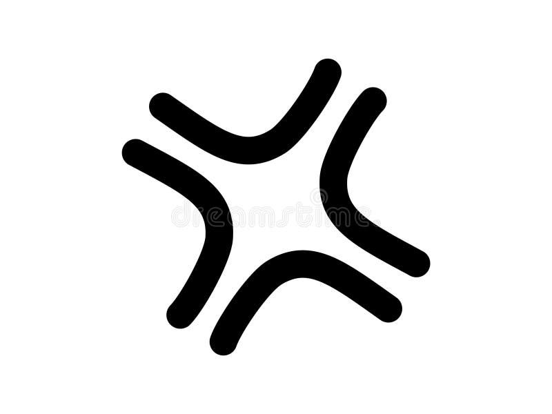 Black anger mark icon stock illustration. Illustration of emotion ...