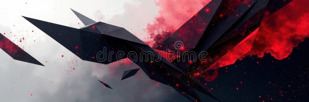 Black Angular Shapes Create a Stark, Abstract Geometric Design , Angles ...