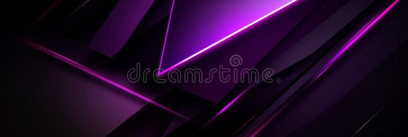 Black Angular Shapes and Lines, Dark Purple Gradient Background and ...