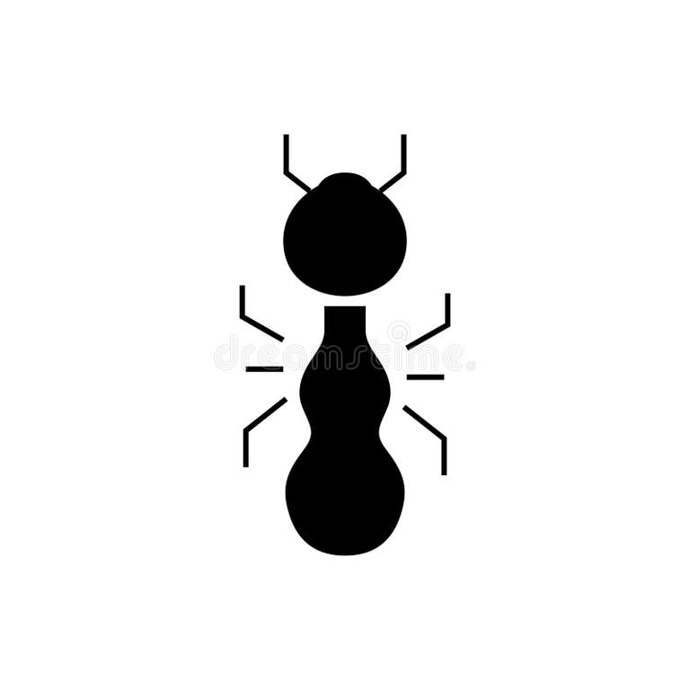 Black Ant Cool Insect Logo Design Flat Vector Stock Vector ...