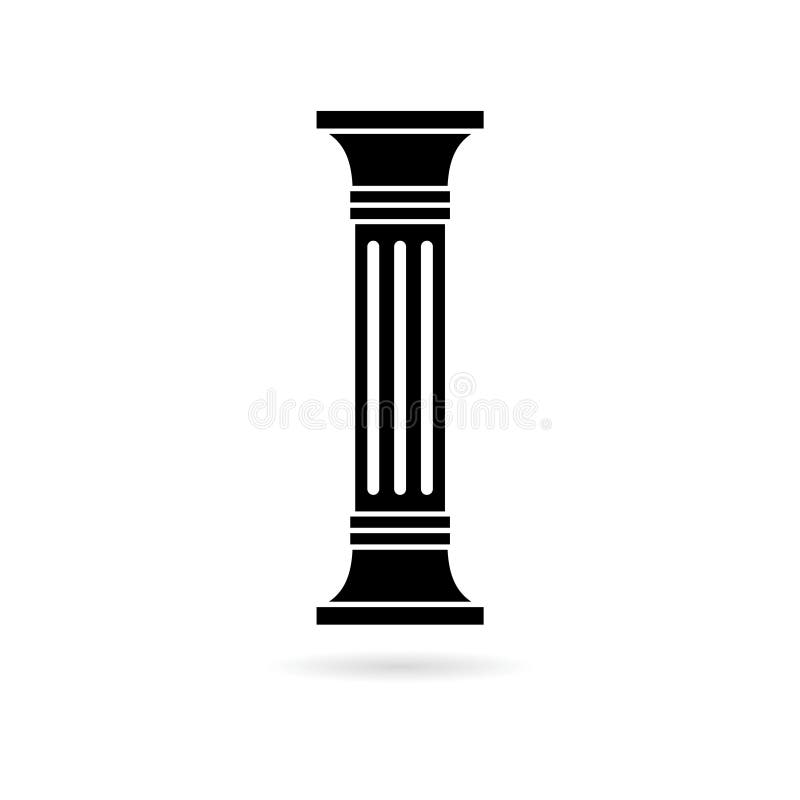 Black Antique Column icon stock vector. Illustration of column - 115982885