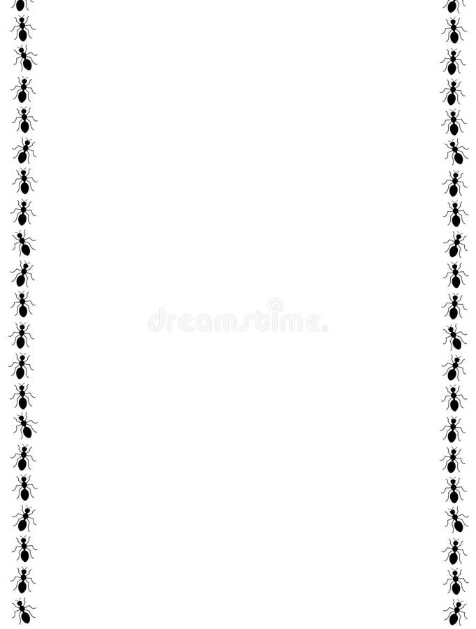 Black ants border / frame stock vector. Illustration of colors - 6342509
