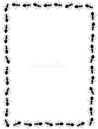 Black ants border / frame stock vector. Illustration of colors - 6342509