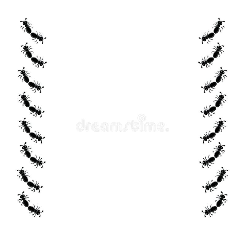 Black Ants Frame Ilustration. Ant Logos Stock Illustration ...