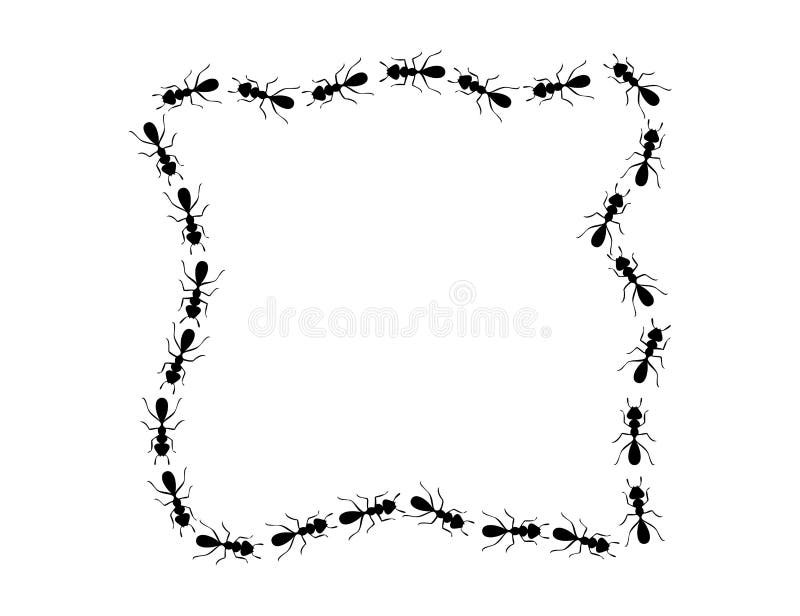 Red ants border / frame stock vector. Illustration of brown - 6342528