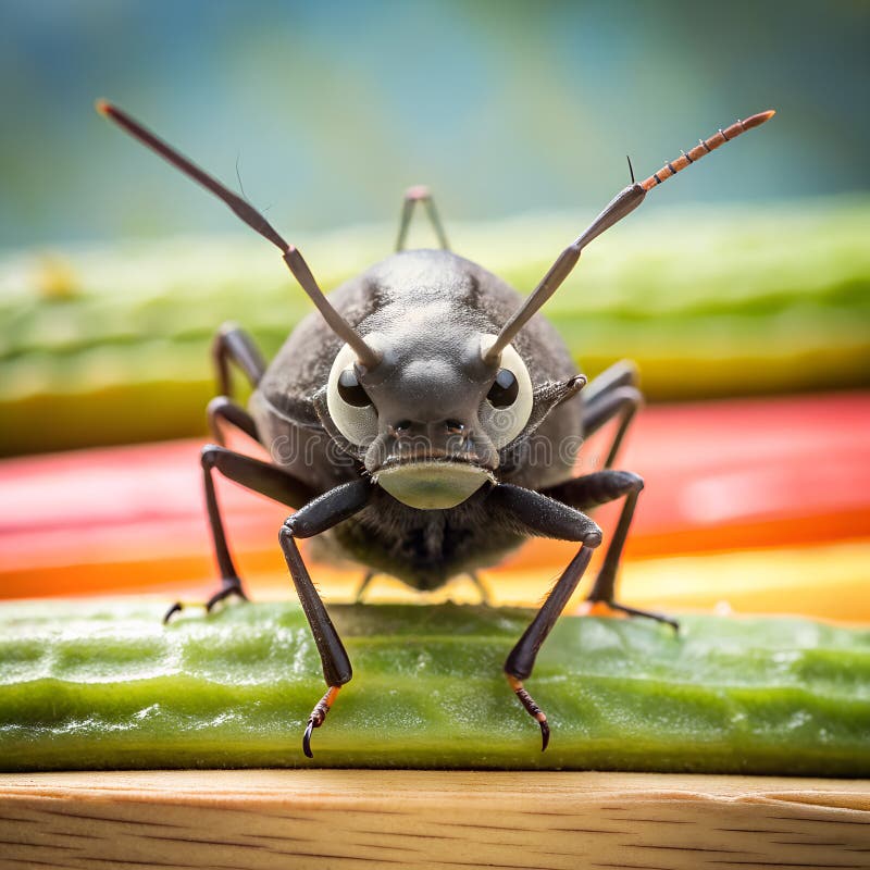 Black Aphid Bug Angry School Stock Illustration - Illustration of ...