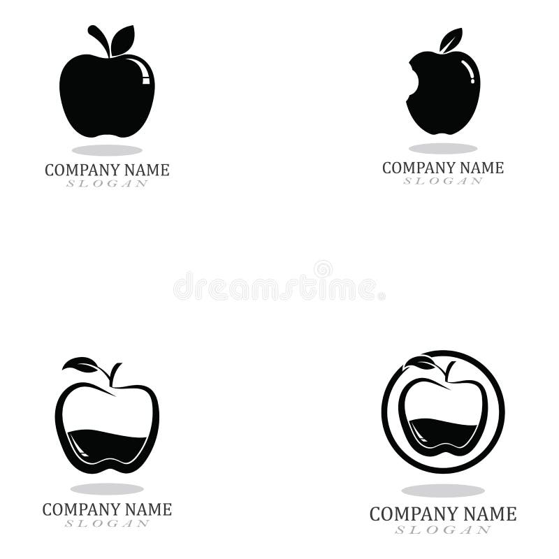 Black Apple Logo and Symbol Vector Illustration Icon. Stock ...