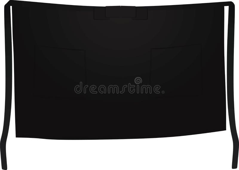 Black apron. front view stock vector. Illustration of accessory - 118212445