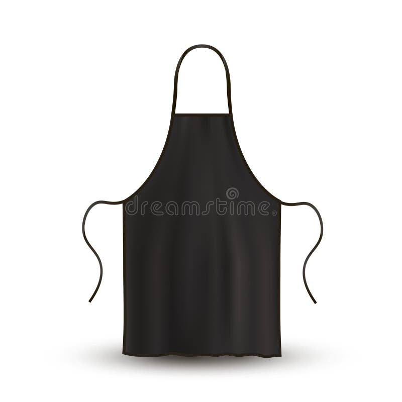 Black Apron Kitchen Restaurant Service Chef Uniform Protective Clothes ...