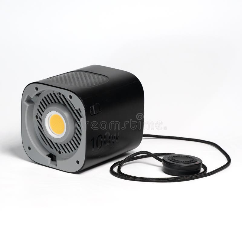 Black Aputure 100d LED Light with Foot Stand and Remote Controller on ...