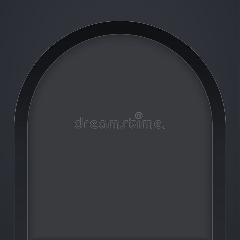 Black arch niche stock vector. Illustration of blank - 171530702