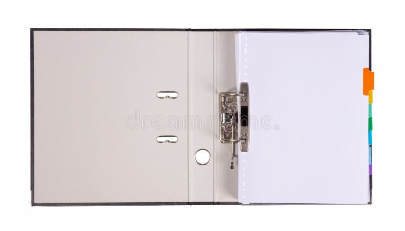 Black Archive Business Folder Stock Photo - Image of folder, white ...