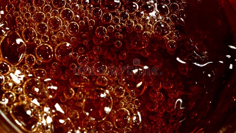 Black Aromatic Tea with Bubbles on the Surface. Filmed on a High-speed Camera at 1000 Fps Stock ...