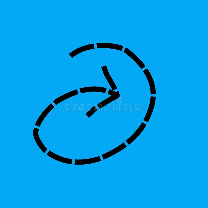 Black Arrow with Blue Isolation Stock Illustration - Illustration of ...