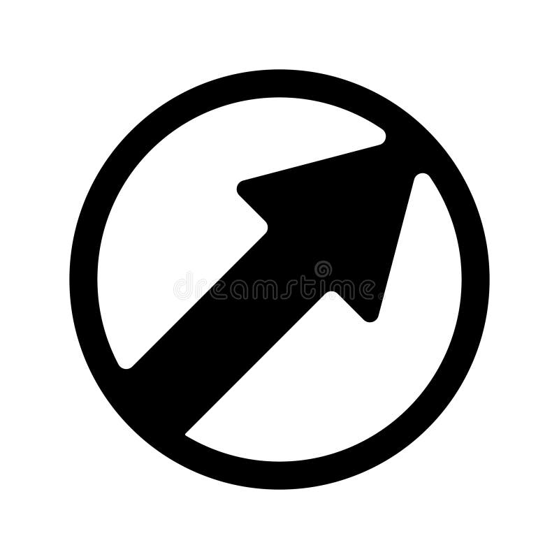 Black Arrow in a Circle Vector Icon. Up Arrow Vector. Circle with Arrow ...