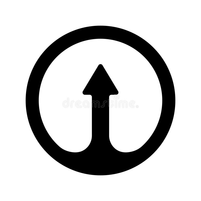 Black Arrow in a Circle Vector Icon. Up Arrow Vector. Circle with Arrow ...