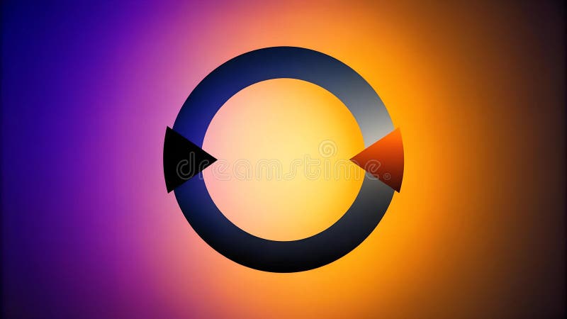 Black Arrow Encircling a Vibrant Sunset AI Generated Stock Photo ...