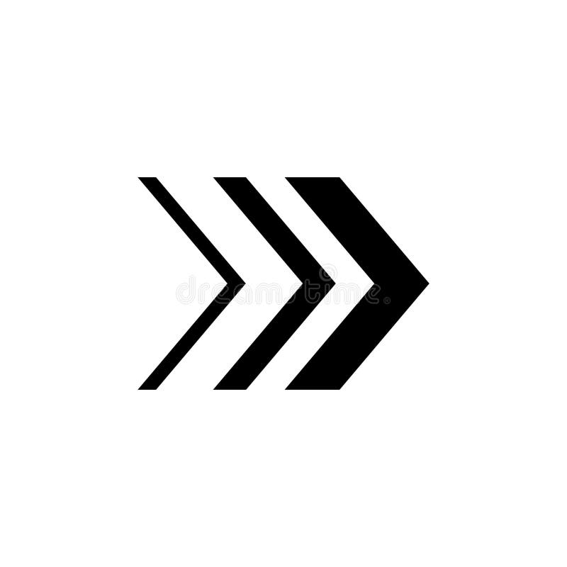 Black Arrow Icon Isolated on White Background – Vector Illustration ...