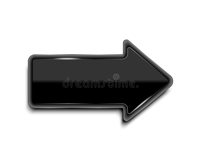 Black Arrow stock vector. Illustration of abstract, line - 259264998