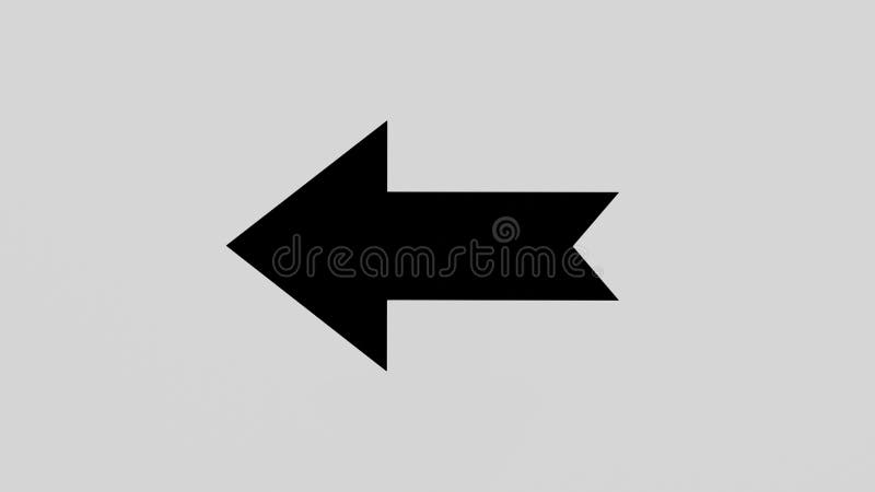 The Black Arrow Moves To the Left on a White Background. 2d Animation ...