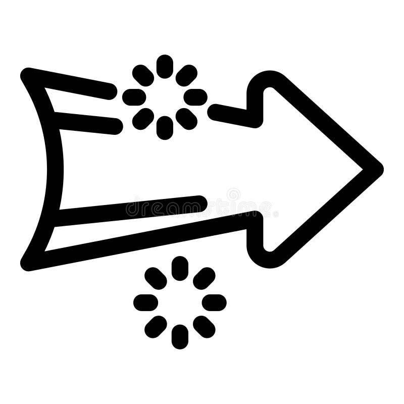 Black Arrow Moving Forward with Speed Showing Fast Delivery Service ...