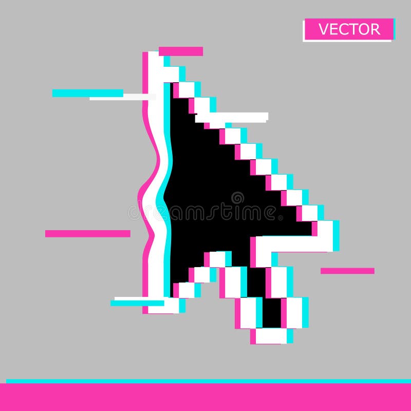 Arrow Pixel Cursor and Pixel Mouse Hand Cursor Icon Vector Illustration ... Arrow Pixel Cursor and Pixel Mouse Hand Cursor Icon Vector Illustration ...