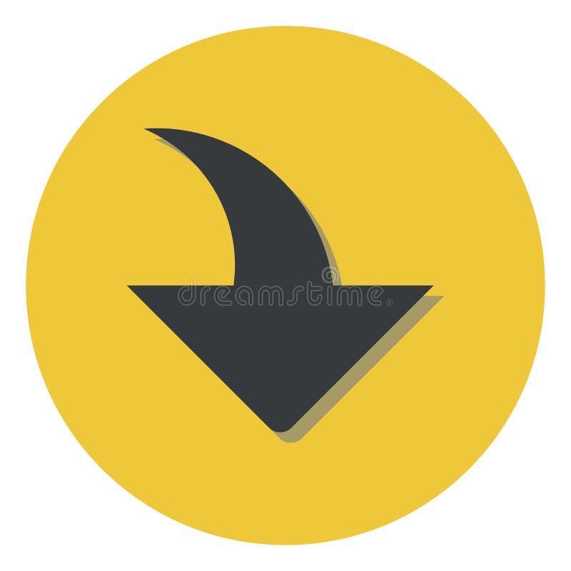 Black Arrow Pointing Down Stock Illustrations – 1,720 Black Arrow ...