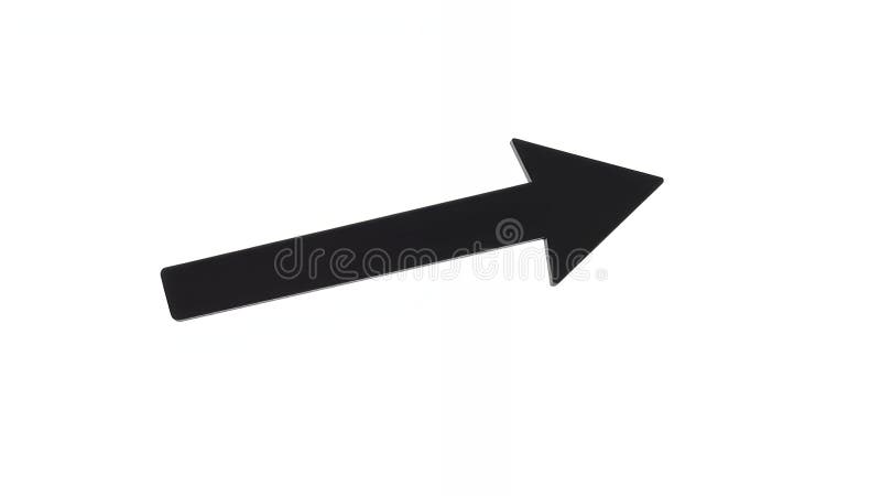 Black Arrow Pointing Right on a White Background Stock Illustration ...
