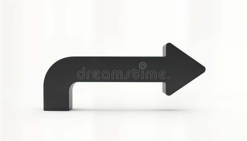 Black Arrow Points Left on Plain White Background. Simple Clean ...