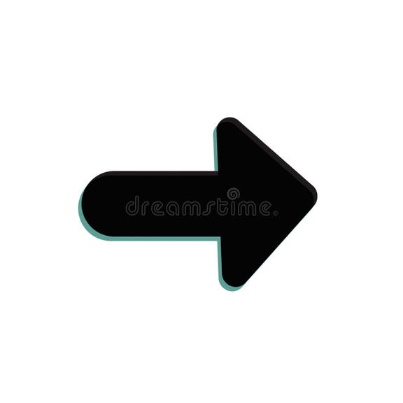 Black Arrow Right Icon, Cursor Logo. Pointer Internet Direction Web ...