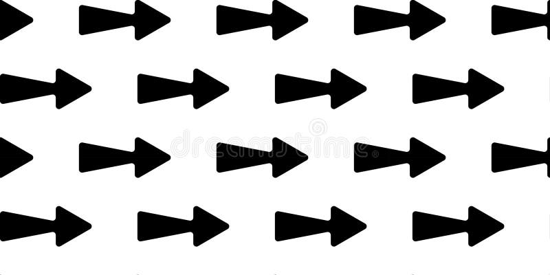 Black Arrows Arranged in a Repeating Pattern on a White Background ...