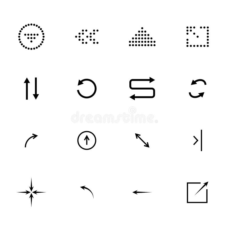 Black Arrows Icons Set, Pointers for Navigation. Vector Symbol for Web ...