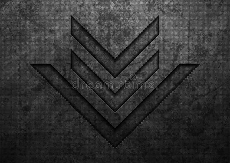 Black Arrows Technology Abstract Background with Grunge Texture Stock ...