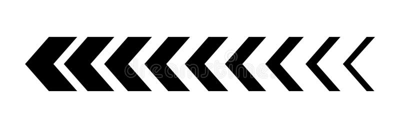 Black Arrows on a White Background Indicate the Direction of Movement ...