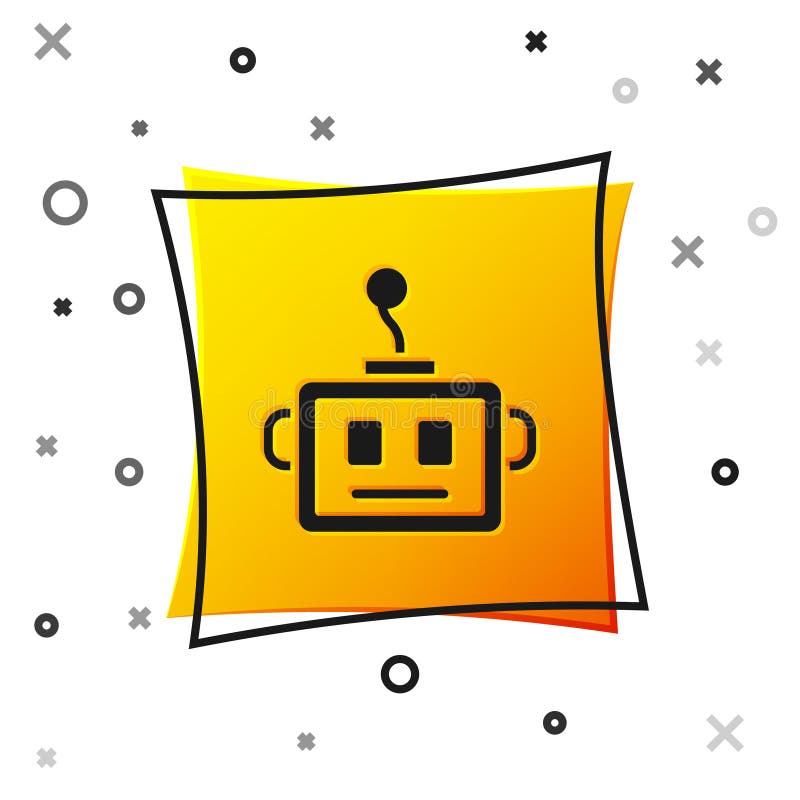 Artificial Intelligence Background Yellow Black Stock Illustrations ...