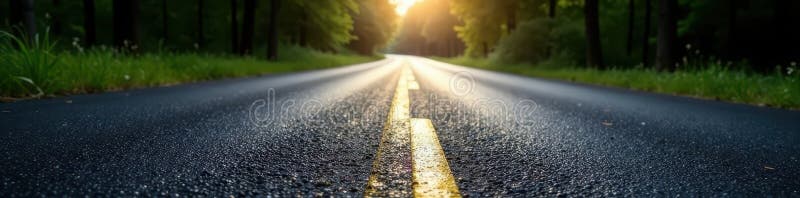 Black Asphalt Road, Perfect Curves and Sharp Lines, Smooth, Perspective ...