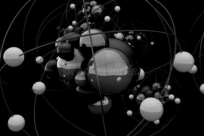 Black Atom Icon. Vector Illustration Stock Illustration - Illustration ...