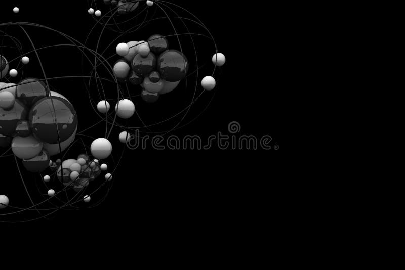 Black Atom Icon. Vector Illustration Stock Illustration - Illustration ...