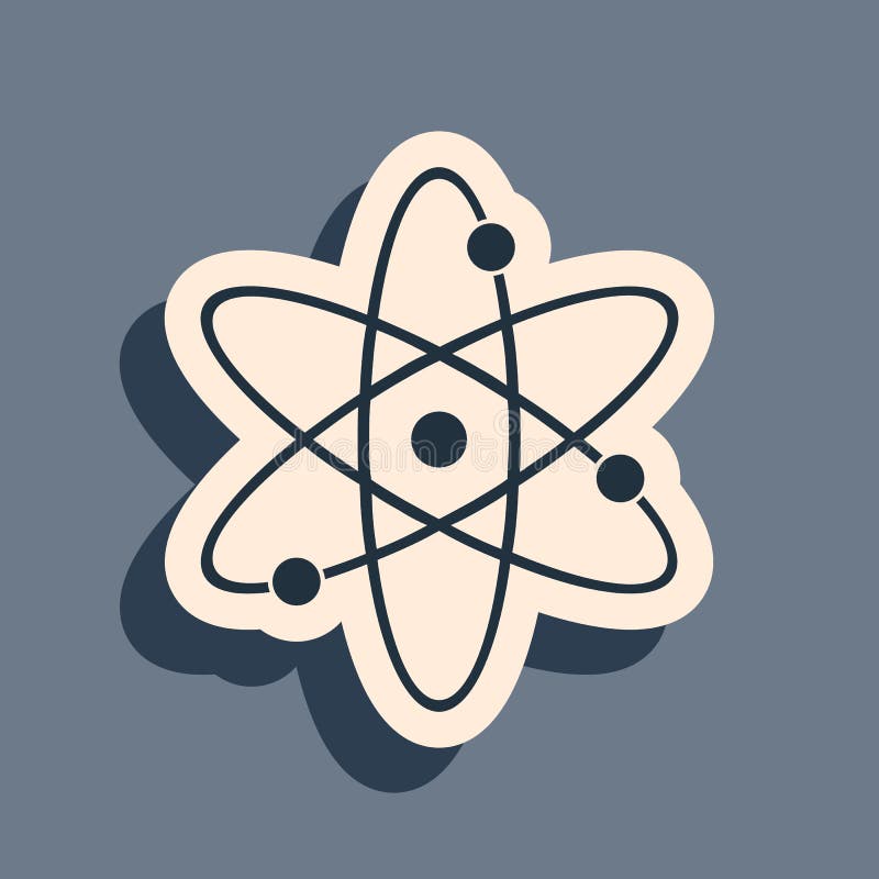 Black Atom Icon. Vector Illustration Stock Illustration - Illustration ...